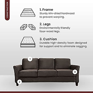 LifeStyle Solutions Watford Sofa, Coffee