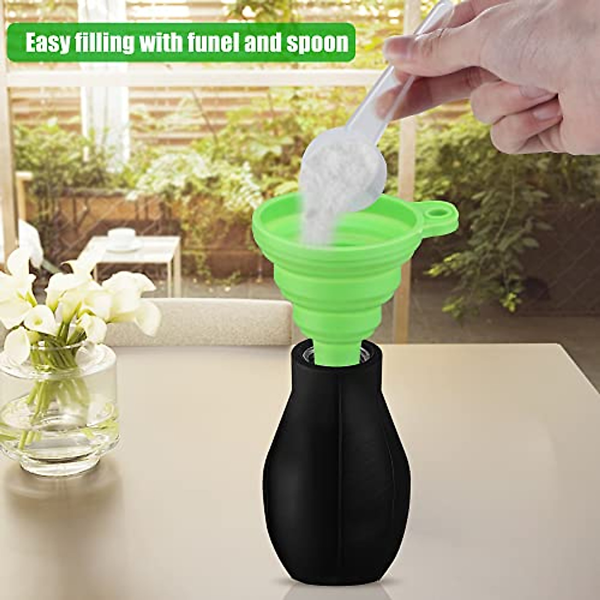 Bulb Duster Sprayer Insect Buster – Handheld, 7" Extendable Applicator Dispenser for Diatomaceous Earth & Other Home Powder Applications – Non-Toxic Assemble Garden Farm