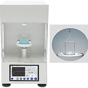 VTSYIQI Surface Tension Equipment Automatic Interfacial Tension Meter with Platinum Loop Range 0 to 1000 mN/m Accuracy 0.1mN/m Automatic Lifting and lowering of Sample Stage