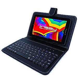 LINSAY 7" 2GB RAM 32GB Android 12 Tablet with Black Keyboard