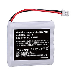 PowerTrust Ni-MH 4.8V 800mAh Battery for Summer Infant Wide View Baby Monitor Battery 29580-10 29270-10 29580 29590 29610 29620