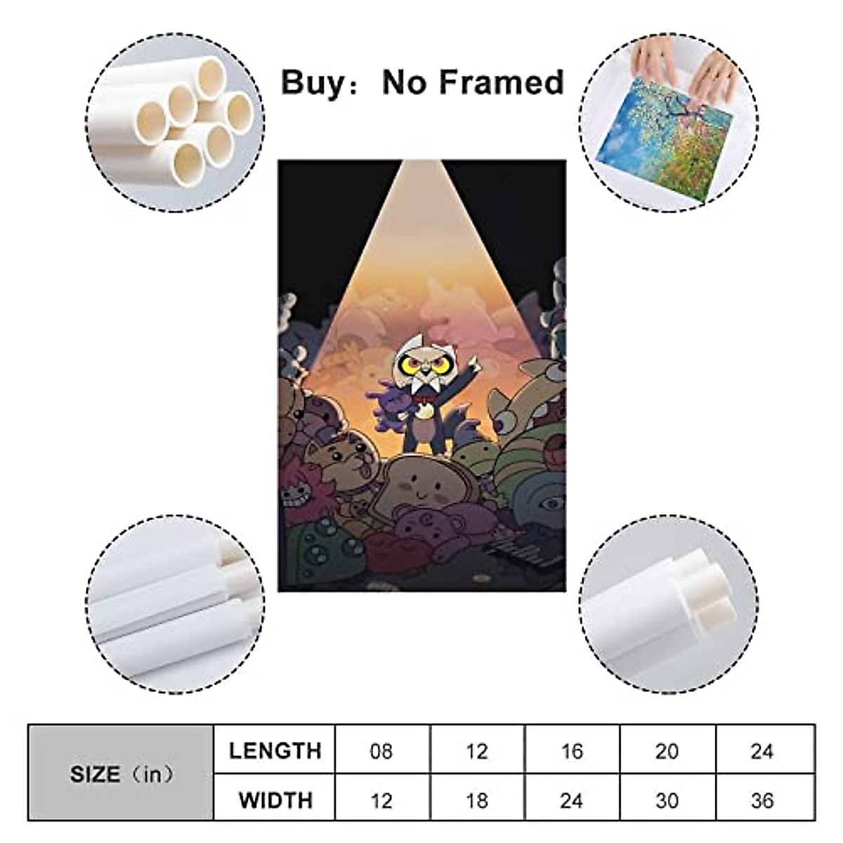 WUTING King The Owl House Canvas Art Poster and Canvas Wall Art Living Room Posters Bedroom Painting, Wall Art Picture Print Modern Family Bedroom Decor Posters 12x18inch(30x45cm)