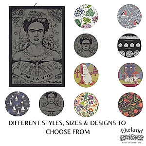 Ekelund Weavers - Frida Kahlo Design 'Fuerza' -100% Organic Cotton Dish Towel - @14 x 21 inches
