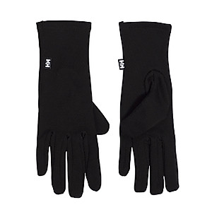 Helly-Hansen mens Lifa Merino glove liners, 990 Black, Large