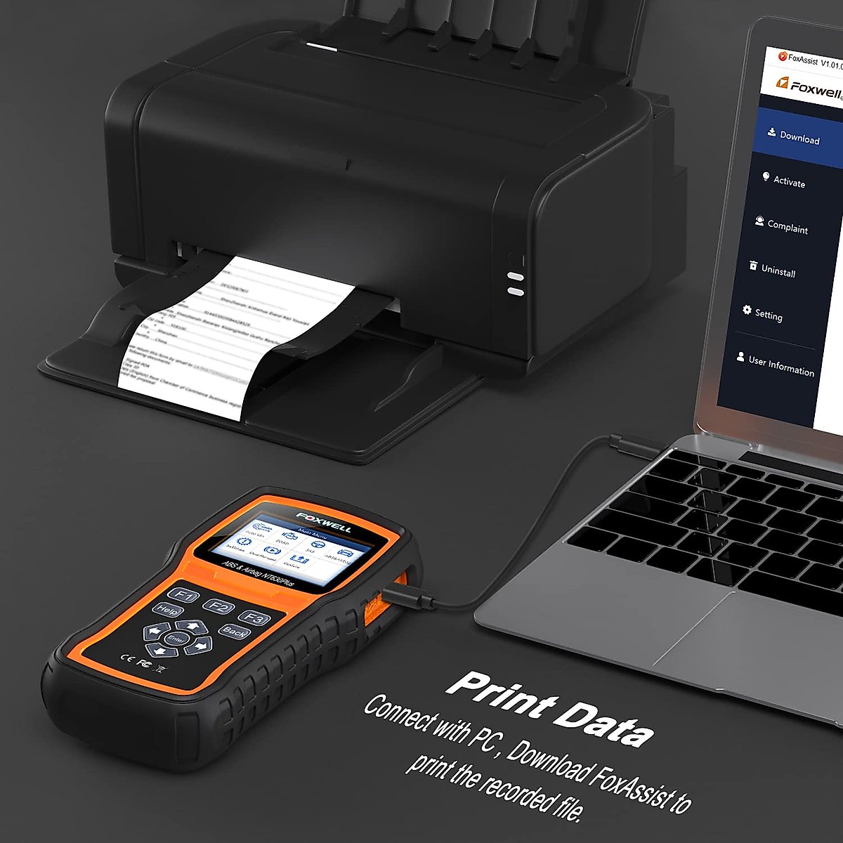FOXWELL NT630 Plus OBD2 Scanner with ABS Auto Bleed ABS SRS/Airbag OBD2 Car Diagnostic Tool Full ABS/SRS Function, ABS Code Reader with SAS/Oil/EPB/Airbag Light Reset Bidirectional Scan Tool