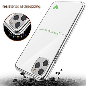 Suhctup Custom Cover for Huawei P30 PRO TPU Case with Heart Text Customizable Gift Case Ultra Thin Soft Clear Silicone Fashion Shockproof Case (Green)