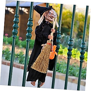 OHPHCALL 10pcs Halloween Broom Toys Mini Halloween Broomstick Mini Brooms for Crafts Rope Cauldrons Halloween Witch Broom Halloween Ghost Decoration Small Broom Hanging Ornament Toys for