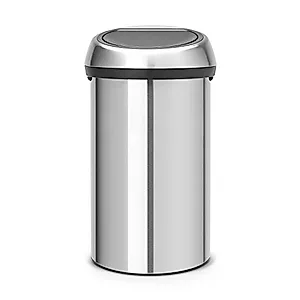 Brabantia Touch Trash Can 16 gallon/60 liter - Matte Steel Fingerprint-Proof, 484506