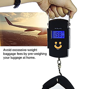 PARTYSAVING [2-Pack] Hanging Electronic Travel Scale for Luggage with Digital LCD Screen, APL1439