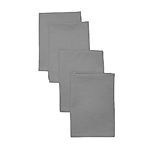 WHITEWRAP Cloth Napkins | Cotton Napkins| 18 x 18 inch Dinner Napkins Grey 12-Pack | Reusable Napkins| Highly Absorbent