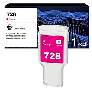 728 Magenta 300-ml Ink Cartridge (F9K16A), Compatible with HP DesignJet T730 T830 Printers