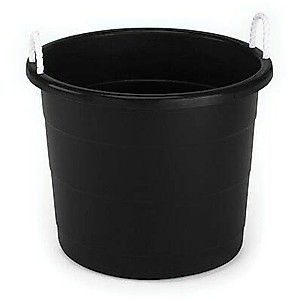 Cartener Storage Tub with Rope Handles 18 Gal Black