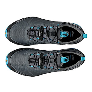 SCARPA Men's Ribelle Run GTX Waterproof Gore-Tex Trail Shoes for Trail Running and Hiking - Anthracite/Lake Blue - 10.5-11 Women/9.5-10 Men