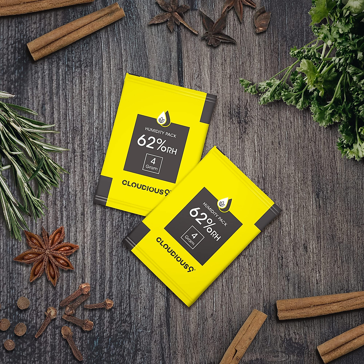 Cloudious9-62% 2-Way Humidity Pack Regulator 4 Gram - 12 Count 4 Gram Pack for Humidors Herb Flower - Individually Sealed Bag – Solution for Convenient Humidification