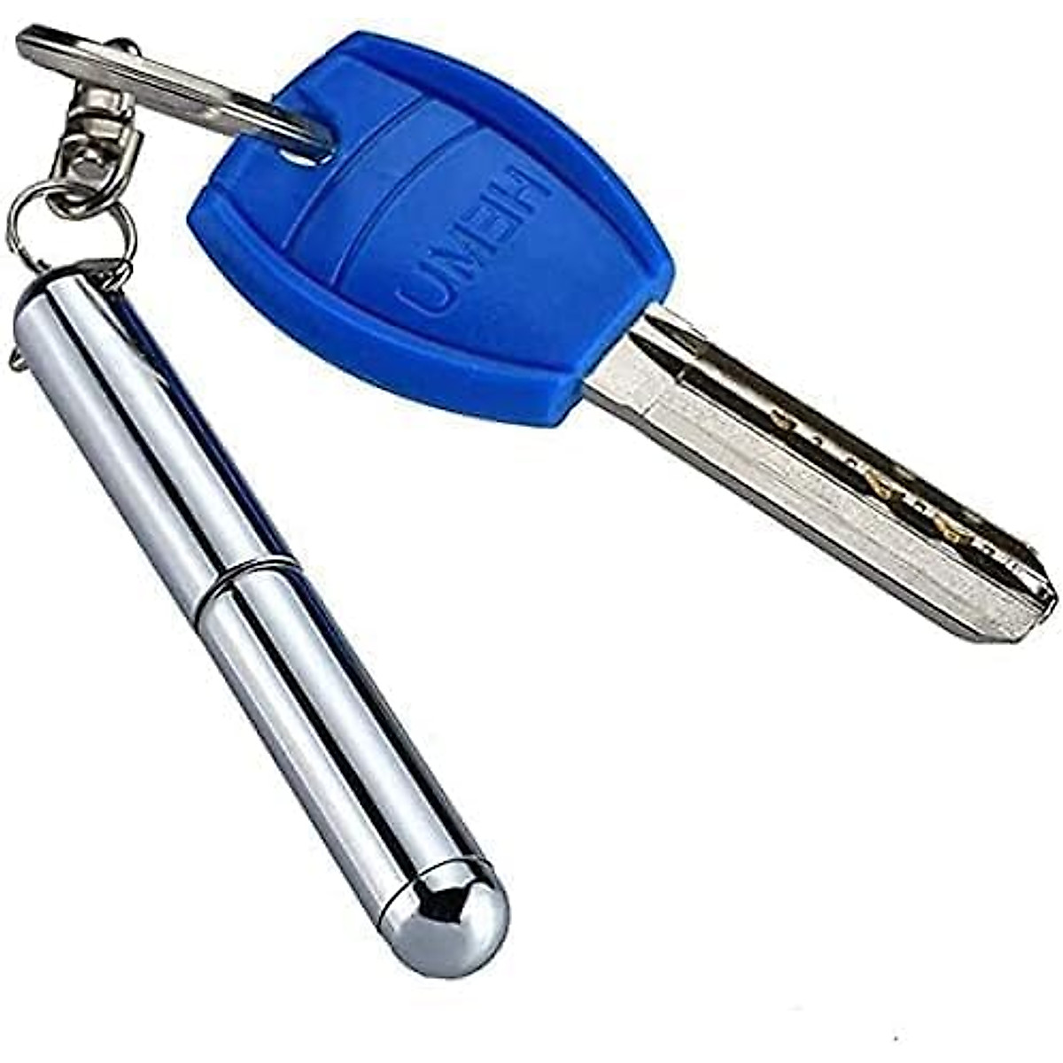 Yanxuan Stainless Steel Metal Pen, Silver Ballpoint Pen, Mini Pocket Pen for Business Gift Automobile Keychains