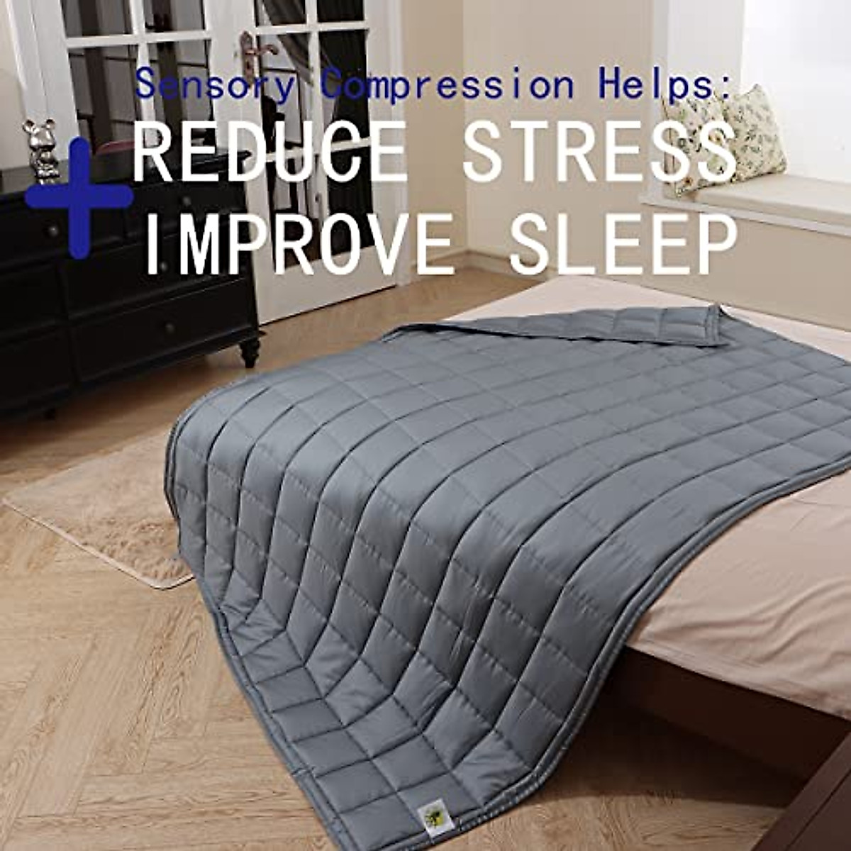 George's Dinosaur Weighted Blanket Breathable Heavy Blanket with Glass Beads Big Blanket for Adult All-Season Fall Winter Soft Thick Comfort Blanket No Leaking Glass Beads(48"x72"-10lbs Dark Gray)