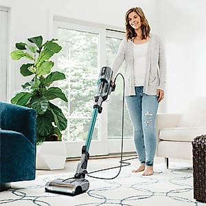 SHARK HZ251 Ultralight Corded Stick Vacuum with Self-Cleaning Brushroll, Blue/White (Renewed)