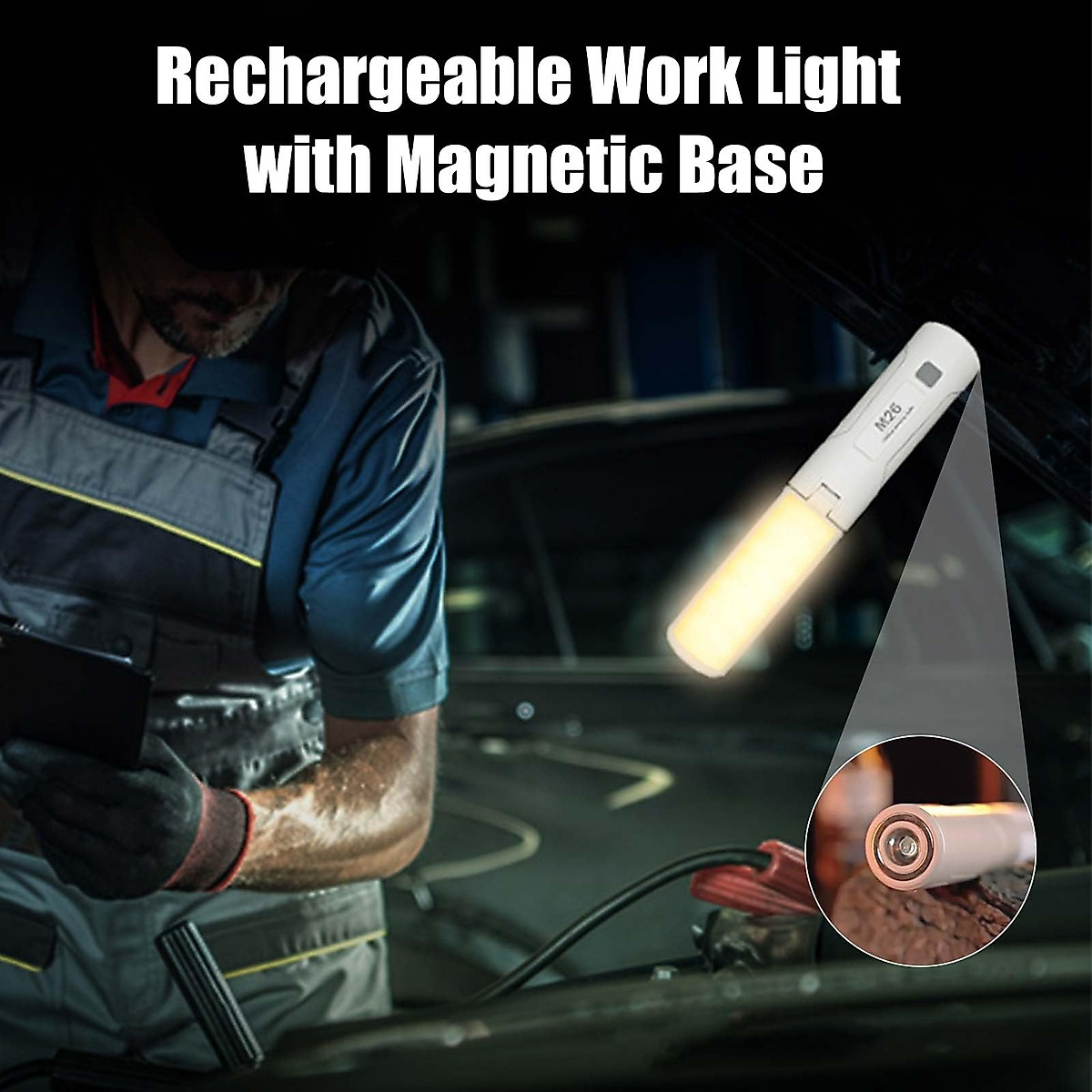 3in1 Camping Lantern Flashlight Rechargeable 3 Modes, 750LM, Portable Flashlight USB C, Strong Magnetic Multi Function Camping Lamp 3500mAh Foldable Led Tent Lights for Camping, Emergency, Hiking