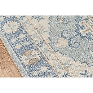 Momeni Anatolia Wool and Nylon Area Rug, 3'3" X 5', Blue