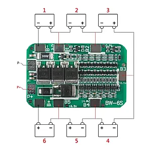 QCCAN 4PCS 6S 15A 24V PCB BMS Battery Protection Board for Li-ion Lithium 18650 Battery Packs Lipo Cell Module DIY Kit…