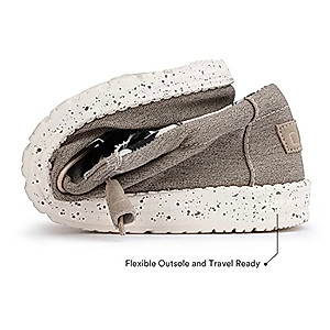 Hey Dude Men's Wally Stretch Beige Size 10 | Men’s Shoes | Men's Lace Up Loafers | Comfortable & Light-Weight