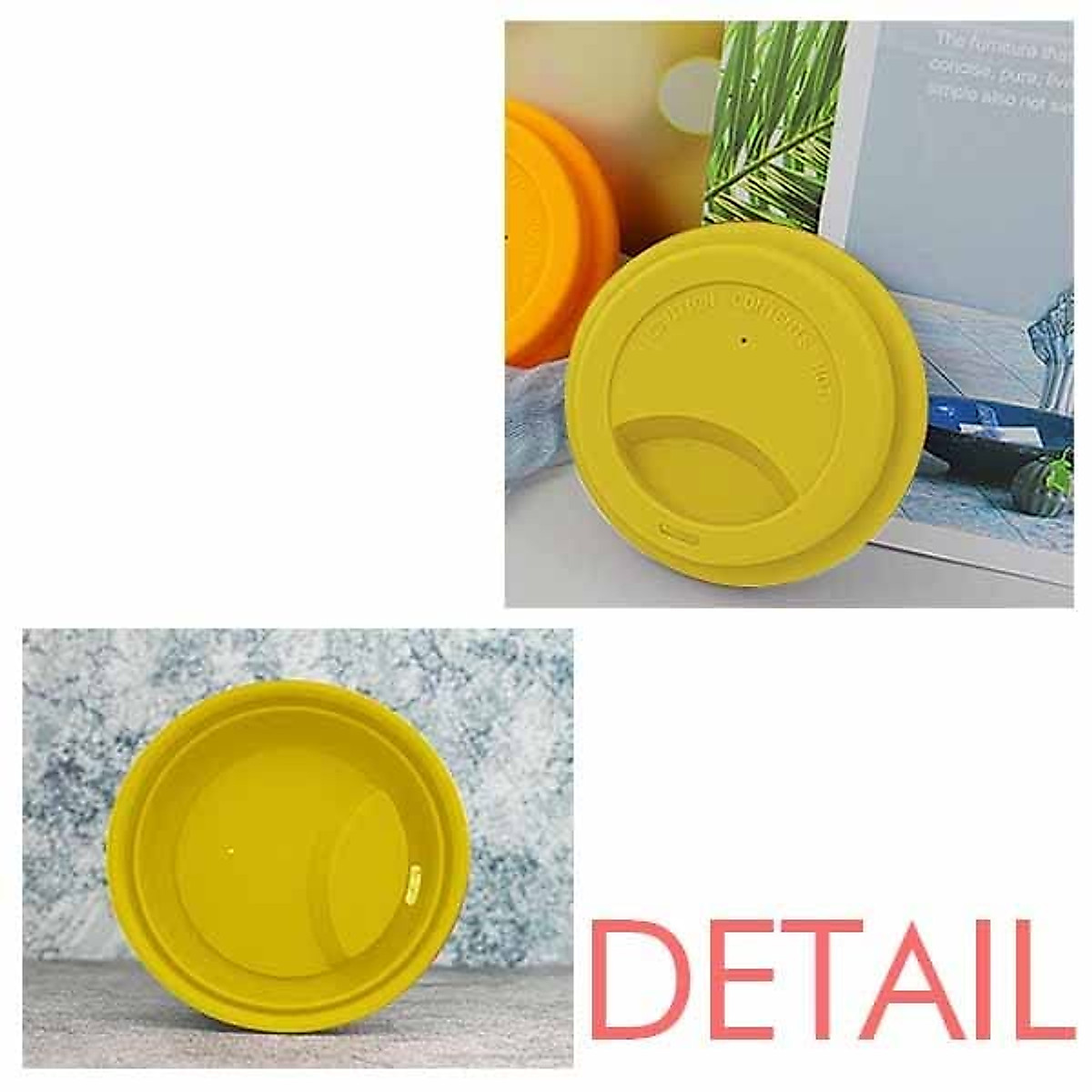 PUROXX Greek Alphabet Rho Black Outline Coffee Tea Mug Pottery Cup Yellow Lid