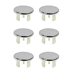 6pcs Round Basin Overflow Trim Sink Hole Cap Drain Cap Cover Insert in Hole Simple Installation for Bathtub Kitchen Sink Sink Hole Replacement Drain Cap Bathtub Hole Kitchen Sink Accessory Plastic