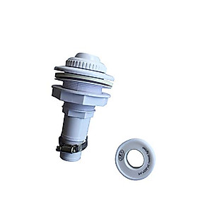 FibroPool Pool Return Jet Kit - Complete with Fittings, Eyeball Assembly, Clamp, Gaskets and PTFE Thread Tape - Compatible with Above Ground Pools
