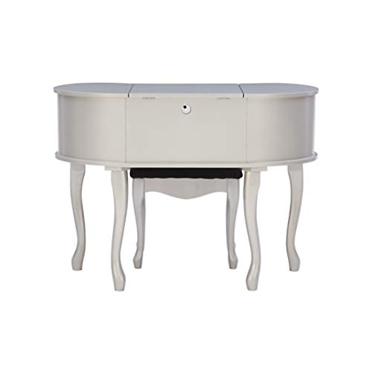 Linon Paloma Vanity Set, 30" x 40.5" x 19.25", Silver