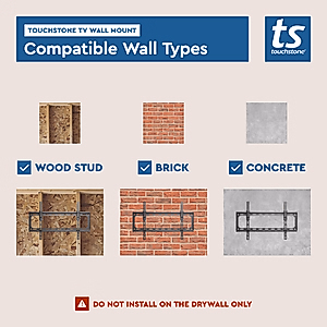 Touchstone Fireplace and TV Mount Bundle - Sideline Deluxe™ 50 Inch Wide Gold Smart Electric Fireplace and Low Profile TV Wall Mount Bracket