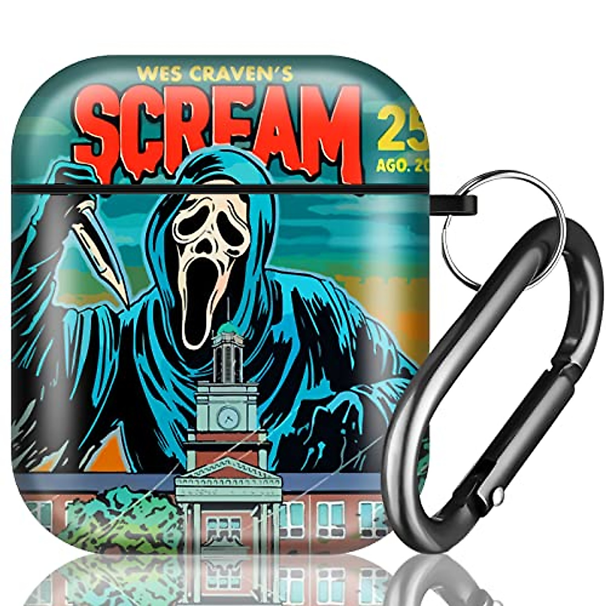 Ulirath Green Skeleton for AirPod 1/2 Case Skull Funny Fun Design Cases Scary Cute for AirPods Air Pods 1st and 2nd Theme Skeleton Cover Cases Skin for Boys Girls Kids