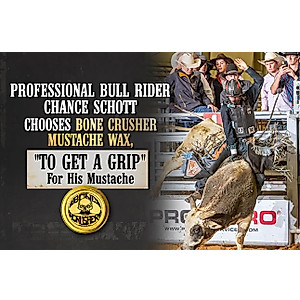 Mustache Wax Extra Strong Hold | 1oz Bone Crusher Moustache & Beard Wax Tin | Grooming For Men | Perfect For Dali Curly English Handlebar Mustaches By Death Grip | Heat Source Required