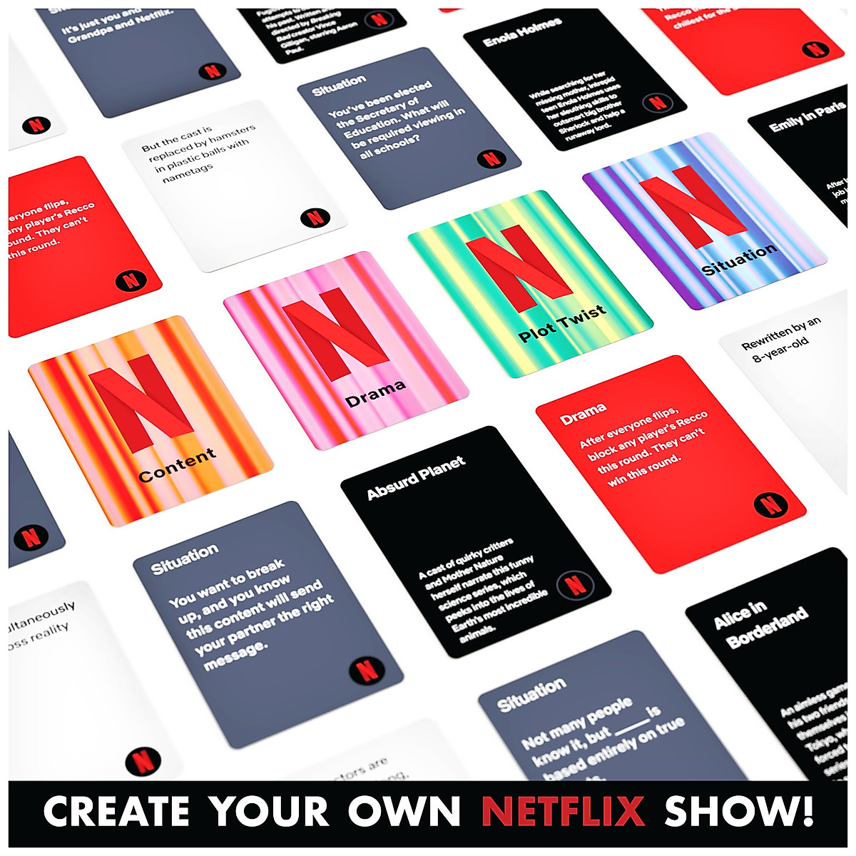 Spin Master Games Netflix, Trending Now Card Game Party Family Board Game with Funny TV Show Cards, for Teen & Adults Ages 14 and Up