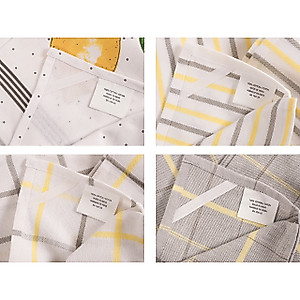 KAF Home Pantry Lemon Kitchen Dish Towel Set of 4, 100-Percent Cotton, 18 x 28-inch