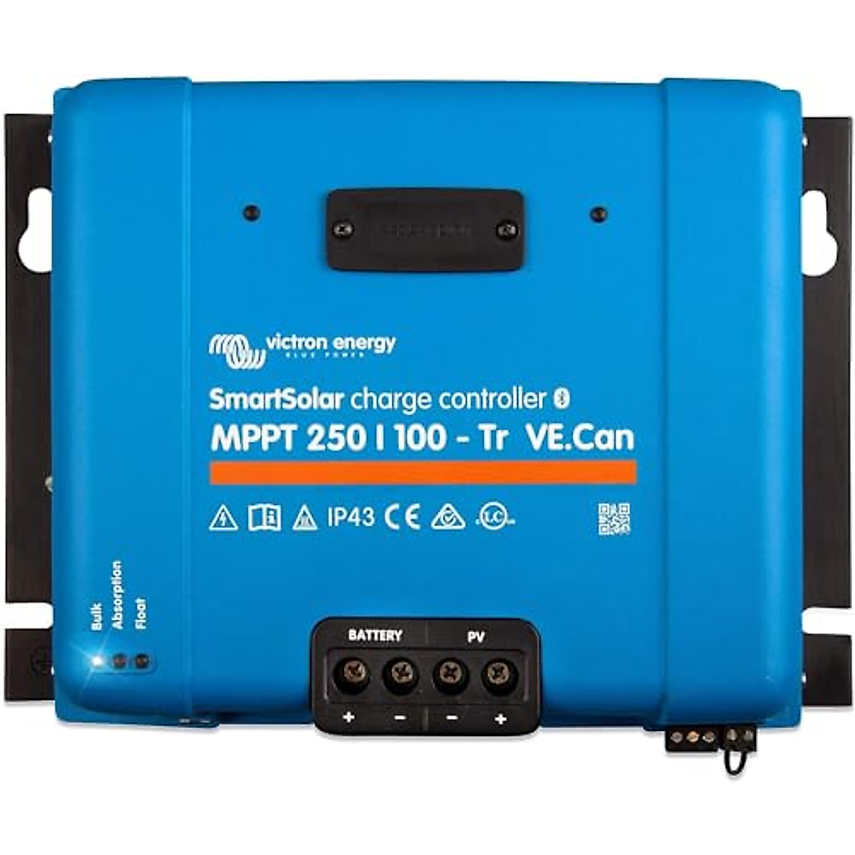 Victron Energy SmartSolar MPPT TR VE.Can 250V 100 amp 12/24/36/48-Volt Solar Charge Controller (Bluetooth)