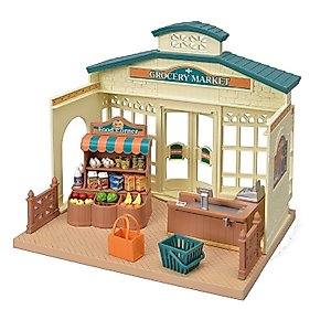 Calico Critters Grocery Market - Shop, Play, and Let Creativity Bloom!, Cream & Brown