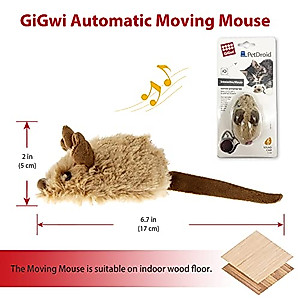 Gigwi Cat Toys for Indoor Cats, Interactive Cat Toys for Cat Exercise, Automatic Moving Kitten Toys with Real Mouse Sound