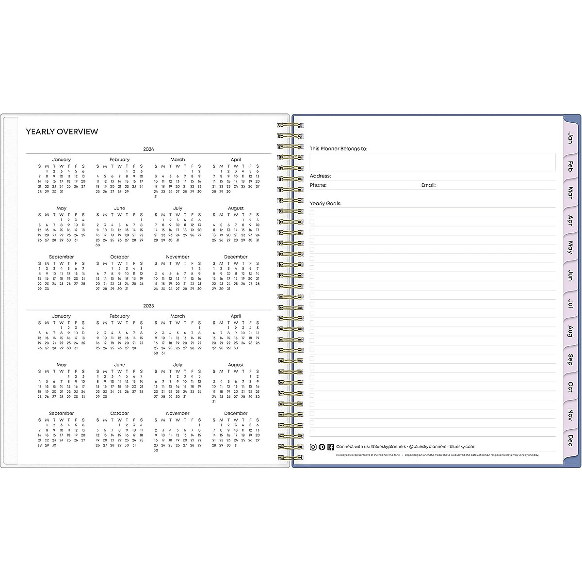 2024 Blue Sky Cocorrina 8.5-inch x 11-inch Weekly & Monthly Planner, Multicolor (143696)