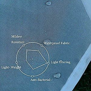 NICETOWN White Sheer Outdoor Curtain for Patio Waterproof, Elegant Tab Top Waterproof Indoor Outdoor Curtain for Porch/Pergola (1 Panel, W54 x L84, White)