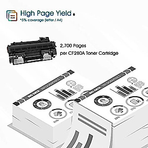 Cool Toner Compatible Toner Cartridge Replacement for HP 80A CF280A 80X CF280X Laserjet Pro 400 M401n MFP M425dn M401dne M401dn M401dw M425dw Laserjet Pro 400 Toner M401 M425 Printer (Black, 4-Pack)