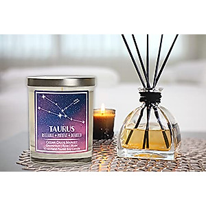 Taurus Astrology Candle - Best Friends, Friendship Gifts for Women,  Men, Zodiac Birthday Gift for Taurus Friends Female, Taurus Lovers, Horoscope Candle, Taurus Constellation