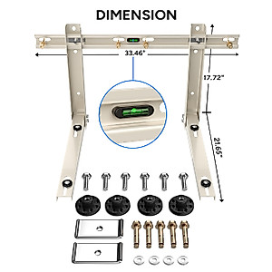 Toutgood Mini Split Wall Mounting Strong Bracket for 12000 Btu to 24000 Btu Outdoor Ductless Mini Split Air Conditioner Heat Pump AC Systems, Max 490 Lb Capacity