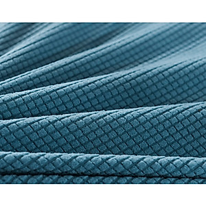 IMYOGI High Stretch Sofa Covers Stylish Polyester Sectional Sofa Slipcovers L Shape Modern Style Sofa Cover Couch Covers Machine Washable Furniture Protector for Living Room -Blue-4 Seater+4 Seater