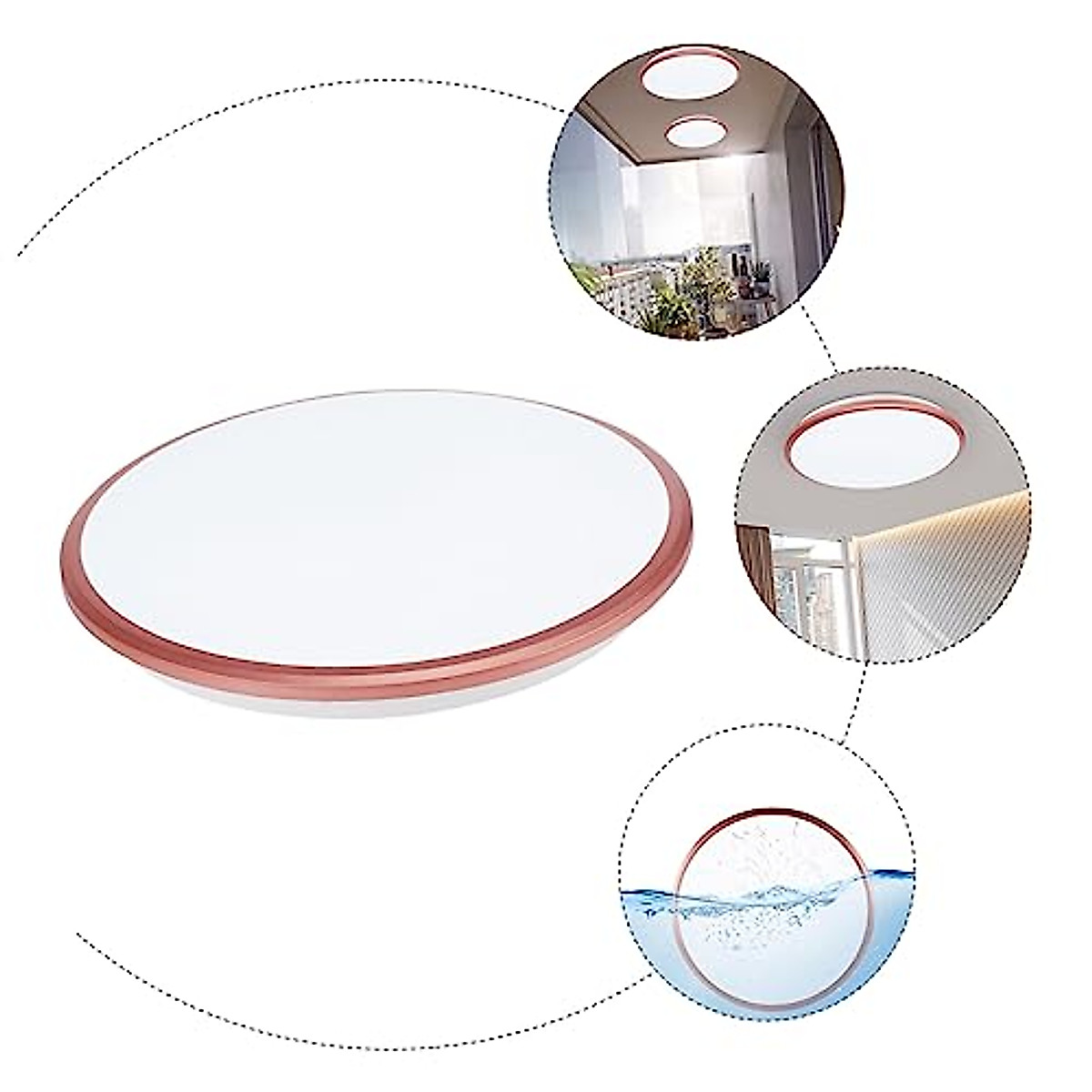 DOITOOL 1pc LED Ceiling Lamp Flush Mounted Ceiling Light LED Ceiling Light Crystal Ceiling Light LED Chandelier Decorative Lighting Device LED Chandelier Light Acrylic Rose Gold LED Lights