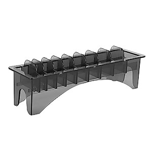 Rectangular Plastic Guide Comb Storage Box, 10 Grid Clipper Guard Holder Clippers Box Case Master with Rectangle Combs Guides Universal Base Tools Container Barbershop