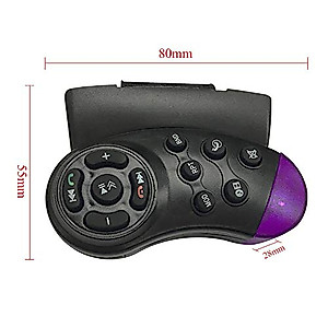BEESCLOVER Universal Steering Wheel Button Remote Control Key for Car Navigation DVD Multimedia Music Player