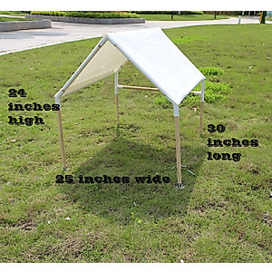 CNAINFC Robot Lawn Mower Garage, Outdoor Protective shed of Robot Lawn Mower and Charging Station, Durable rain-Proof and Ultraviolet-Proof Cover, 30 "x25 x24 White, Suitable for Outdoor Lawn.