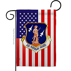 US MILITARY U.S. Airforces USAF Air National Guard Flag Armed Forces Official Lawn Decoration Gift House Garden Yard Banner United State American Military Veteran, 12" x 18.5 Made in USA
