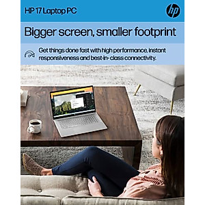 HP 17-inch Laptop, 11th Generation Intel Core i5-1135G7, Intel Iris Xe Graphics, 8 GB RAM, 512 GB SSD, Windows 11 Home (17-cn0026nr,Natural Silver) (Renewed)