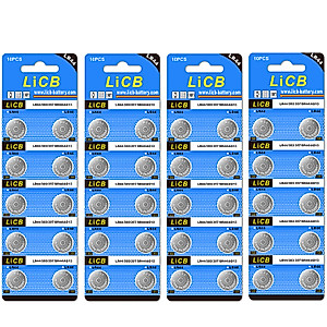 LiCB 40 Pack LR44 AG13 357 303 SR44 Batteries 1.5V Button Coin Cell Battery